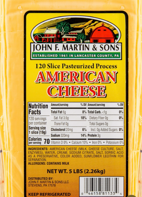 Yellow American Cheese | Beiler's Dairy