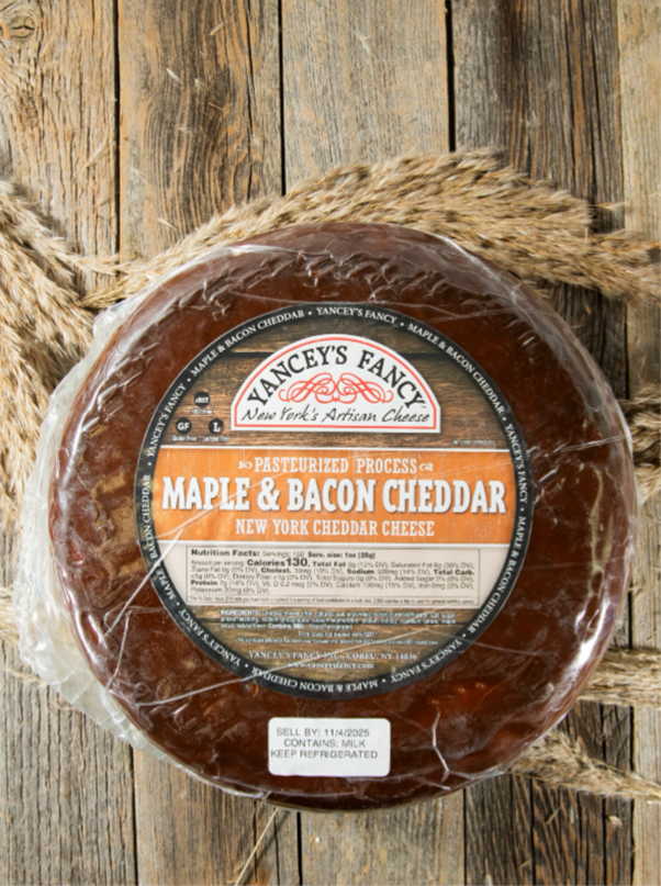 Maple Bacon Cheddar Raw Cheese | Beiler's Dairy